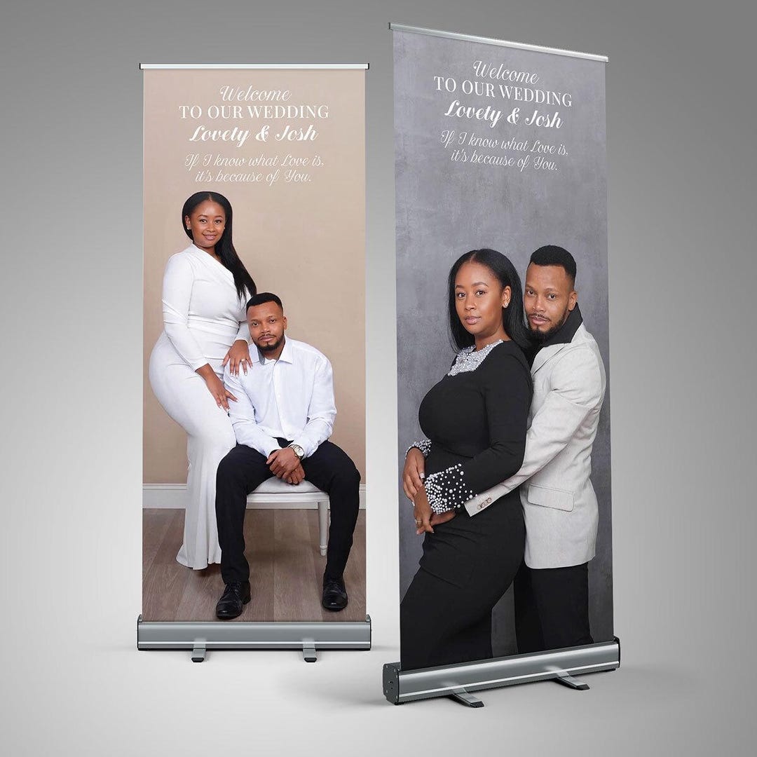 COMBO BANNER SET, 2 Retractable Banners, Custom Banners, Set of 2 ...