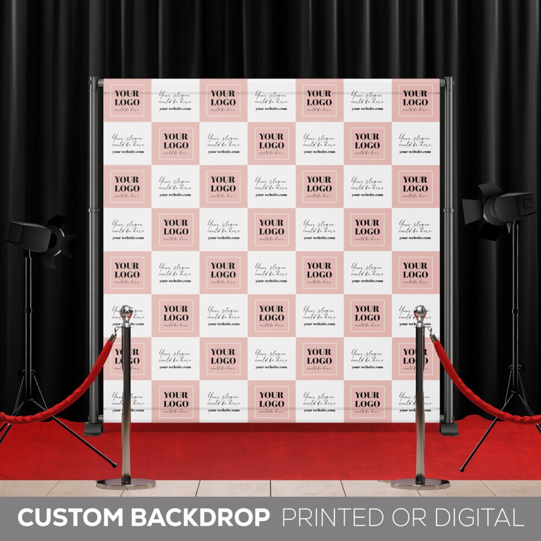 Custom Logo Backdrop Banner, Red Carpet Step and Repeat Business Event ...