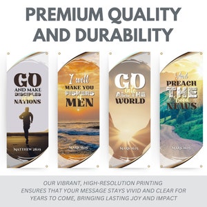 Scripture Sanctuary Banners, Set of 4 Church Banners, Church Banner Set ...