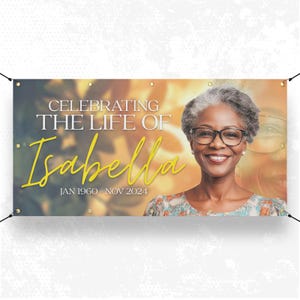 Custom Memorial Banner, Memorial in Loving Memory Sign, Funeral in ...