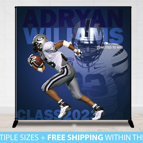 Graduation Football Backdrop - Etsy