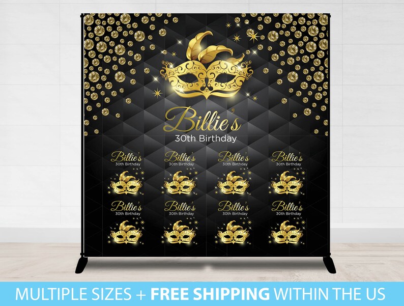 Masquerade Backdrop Step and Repeat Backdrop Mardi Gras Step - Etsy