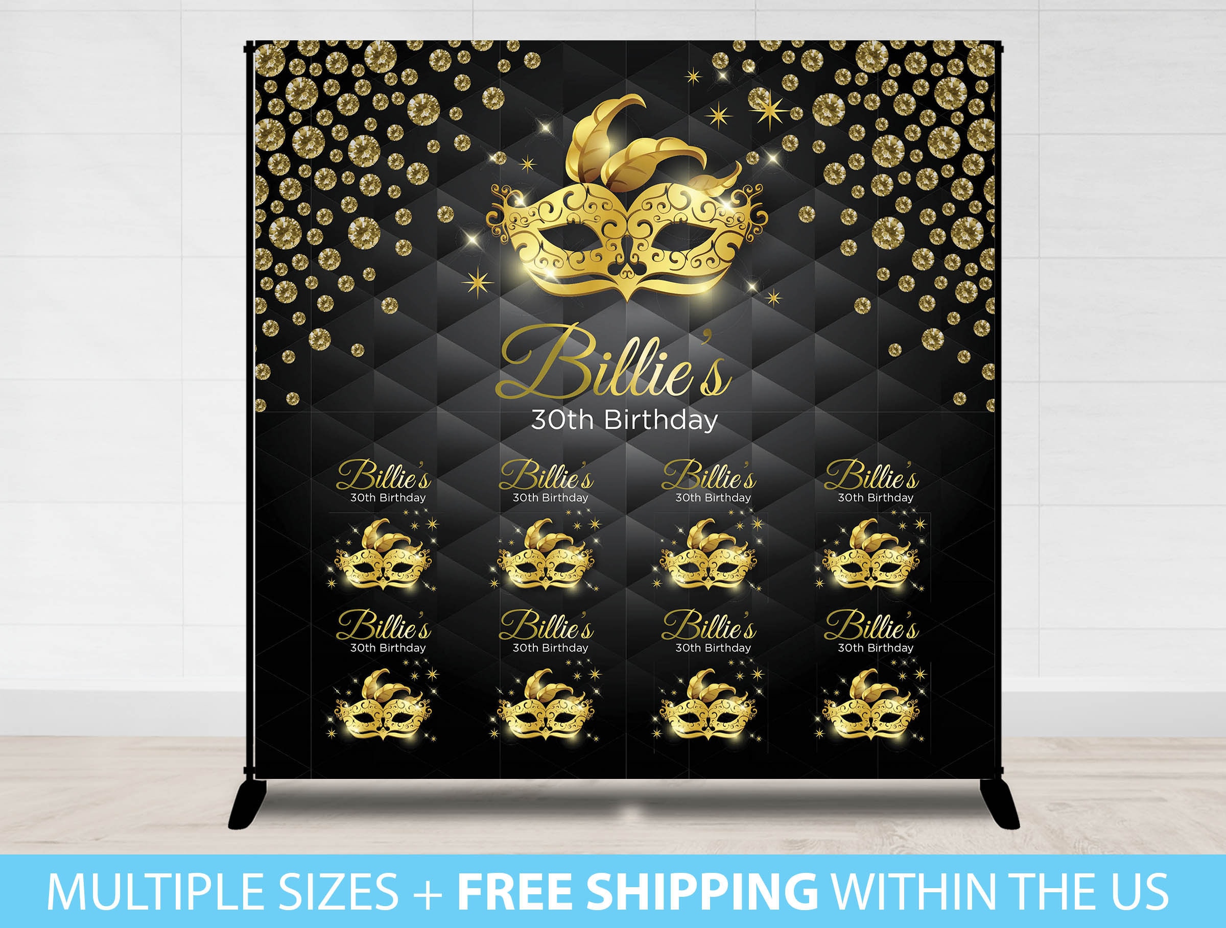 Masquerade Backdrop Step and Repeat Backdrop Mardi Gras Step - Etsy