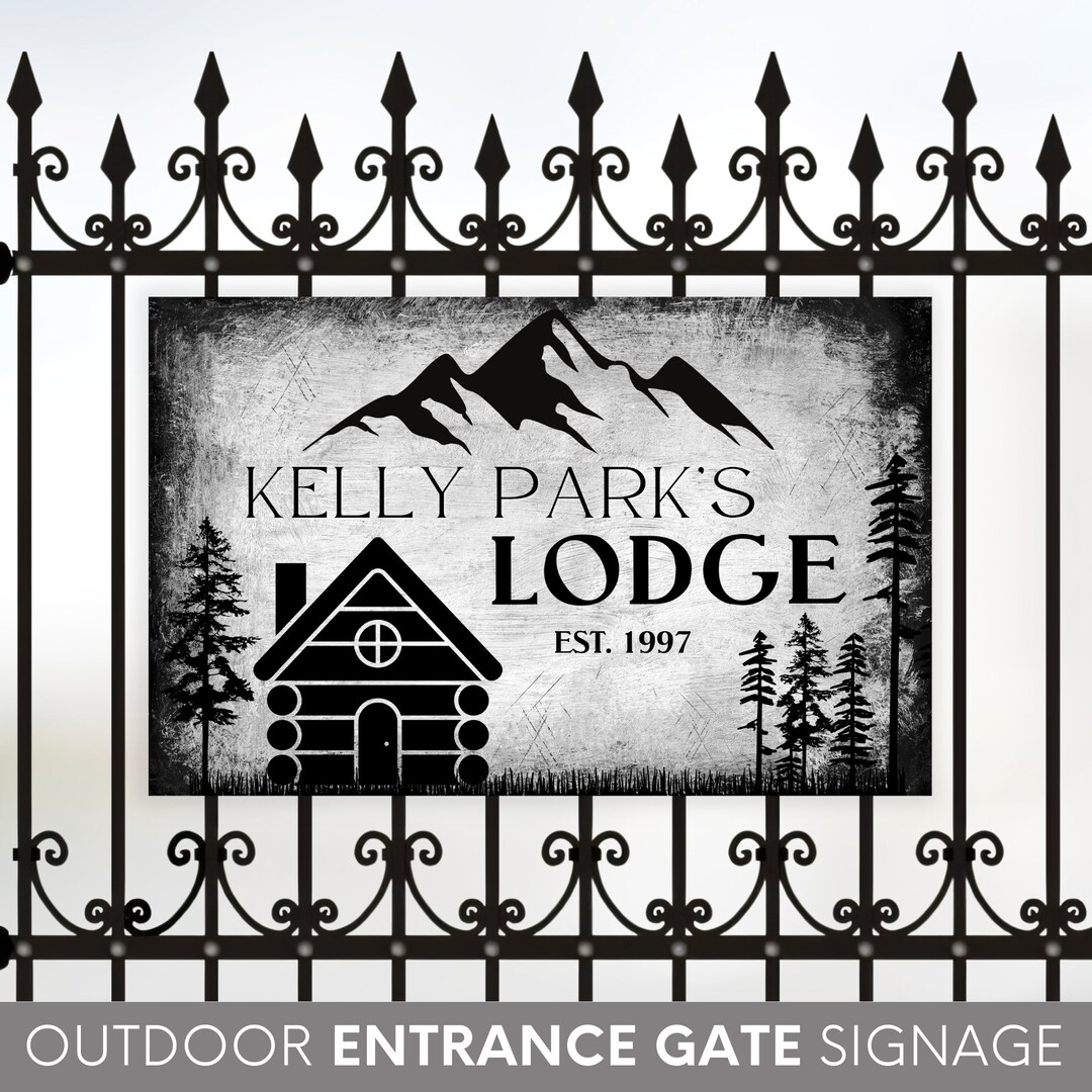 Custom Outdoor Entrance Sign, Gate Entrance Address Sign, House Plaque ...