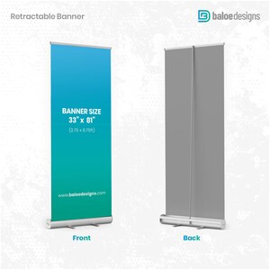 COMBO BANNER SET, 3 Retractable Banners, Custom Banners, Birthday ...