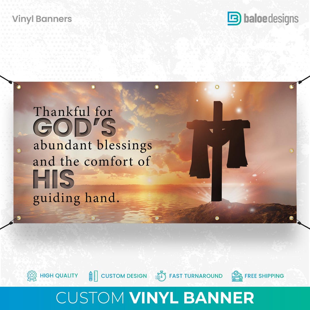 Custom Scripture Banner, Outdoor Banner Decor, Church Gratitude ...