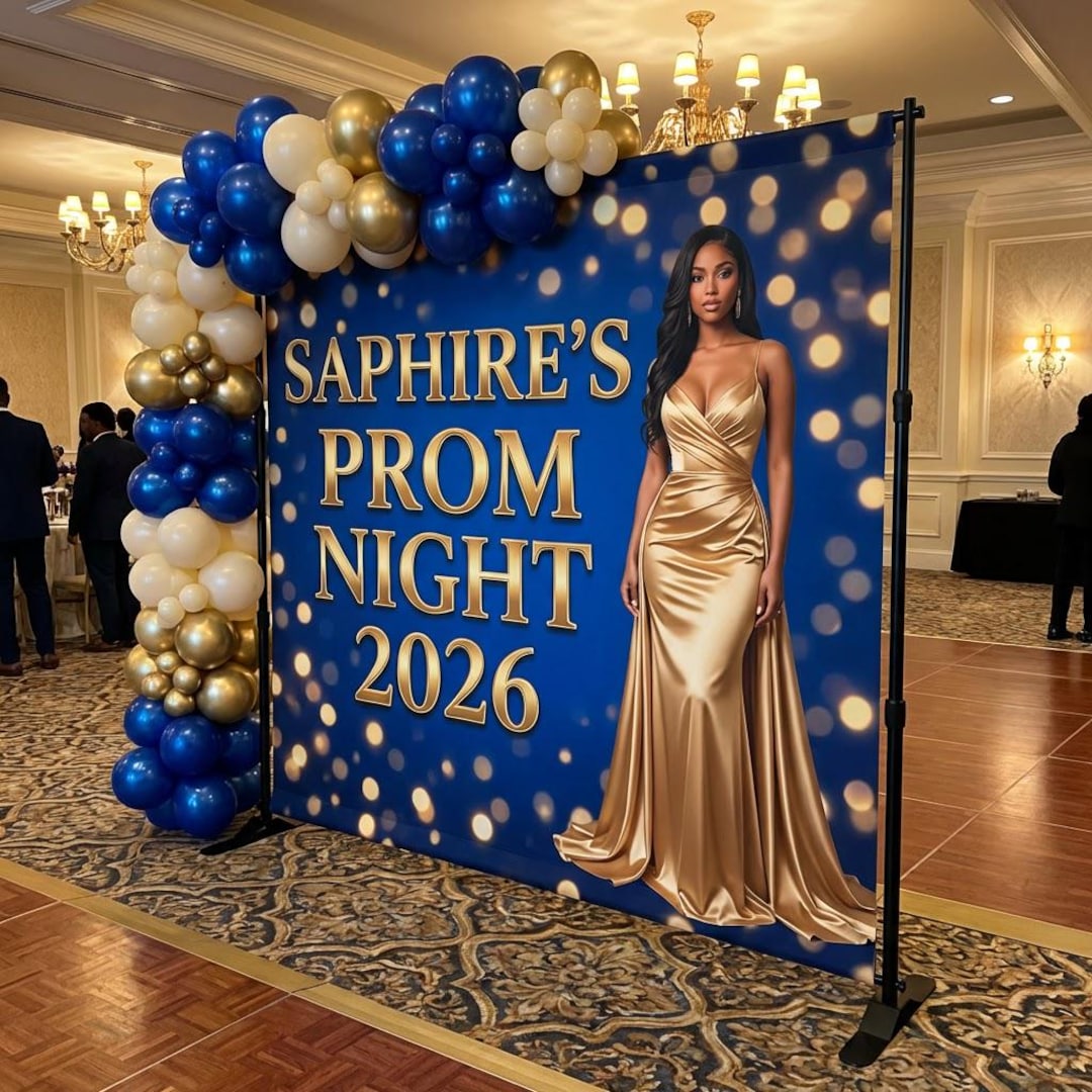 Custom Prom Backdrop Banner, Prom Night Banner, Prom Party Decor ...