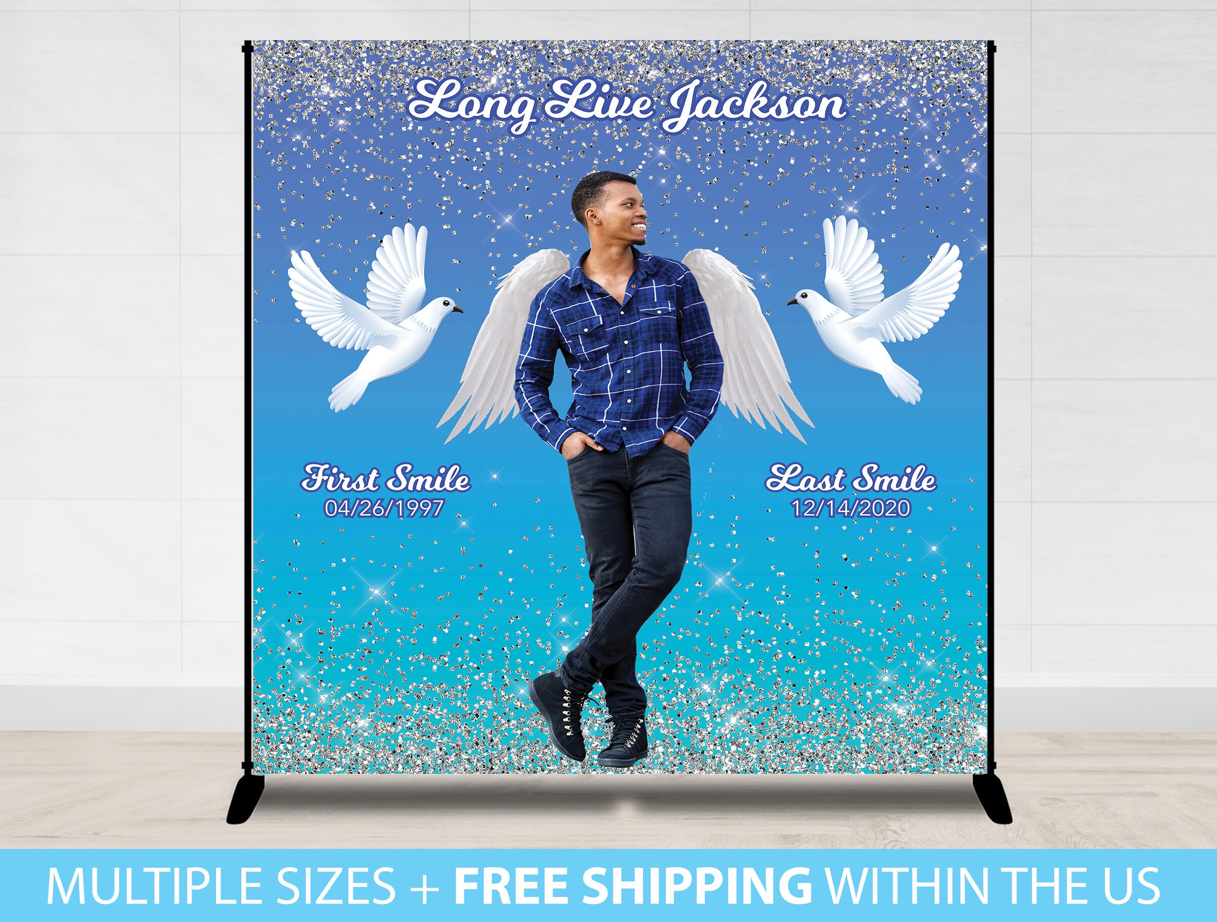 Memorial Backdrop Banner in Loving Memory Banner Backdrop - Etsy