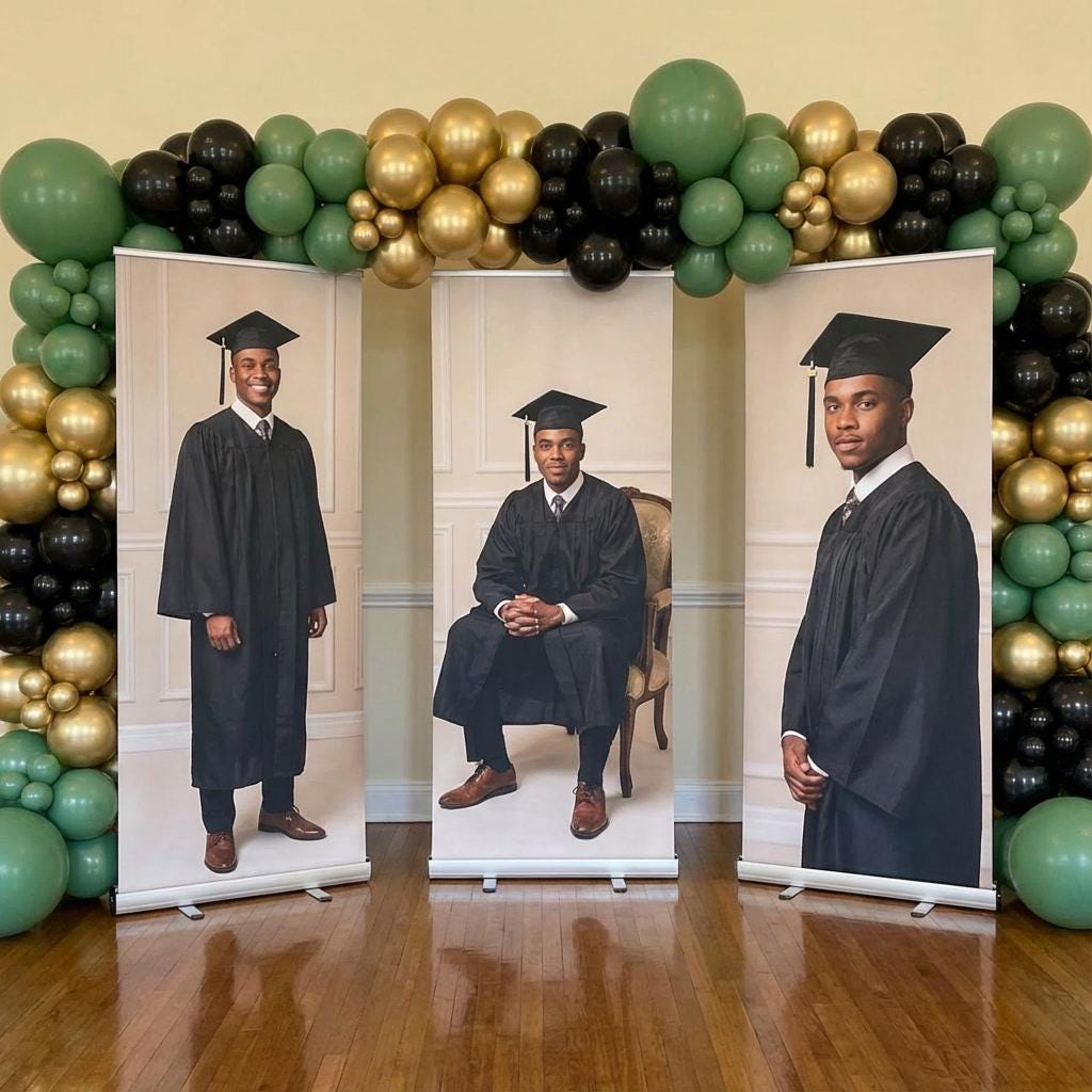 COMBO BANNER SET, 3 Retractable Banners, Custom Banners, Graduation ...