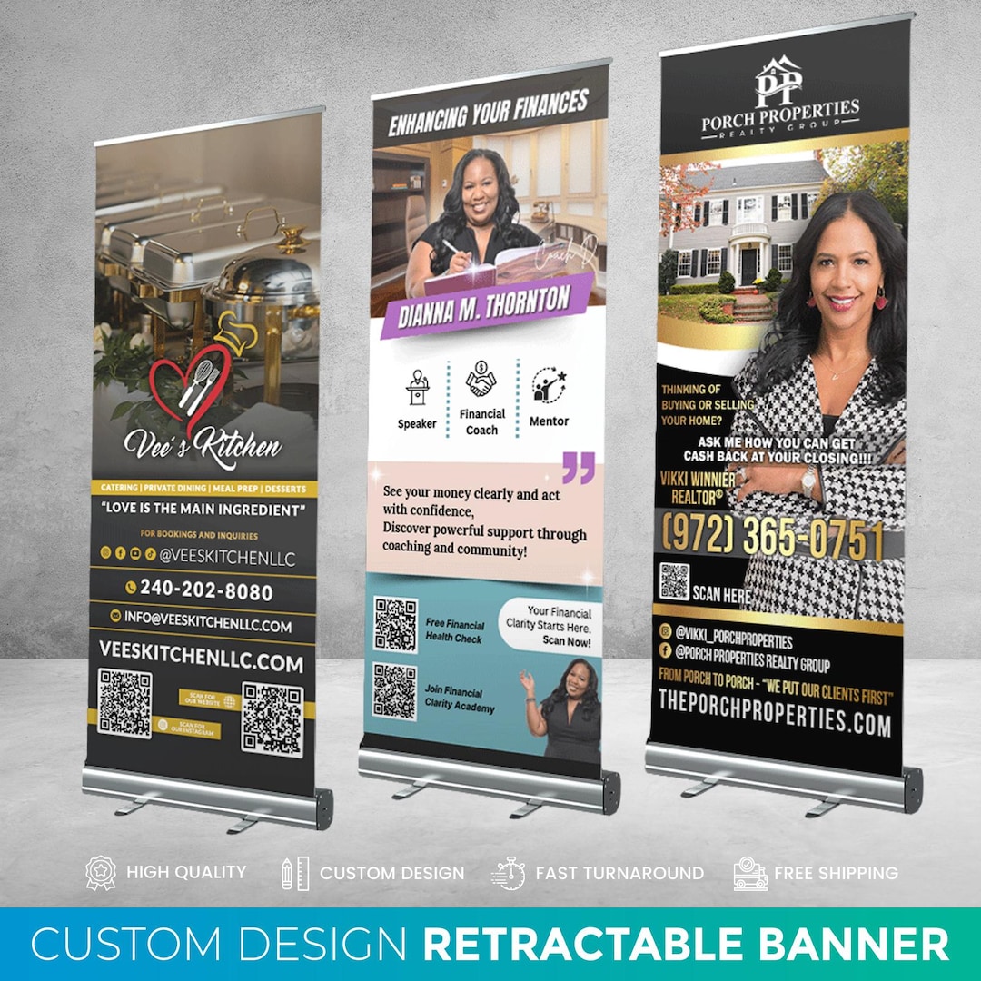 Custom Retractable Banner, Custom Roll Up, Roll up Banner, Roll up ...
