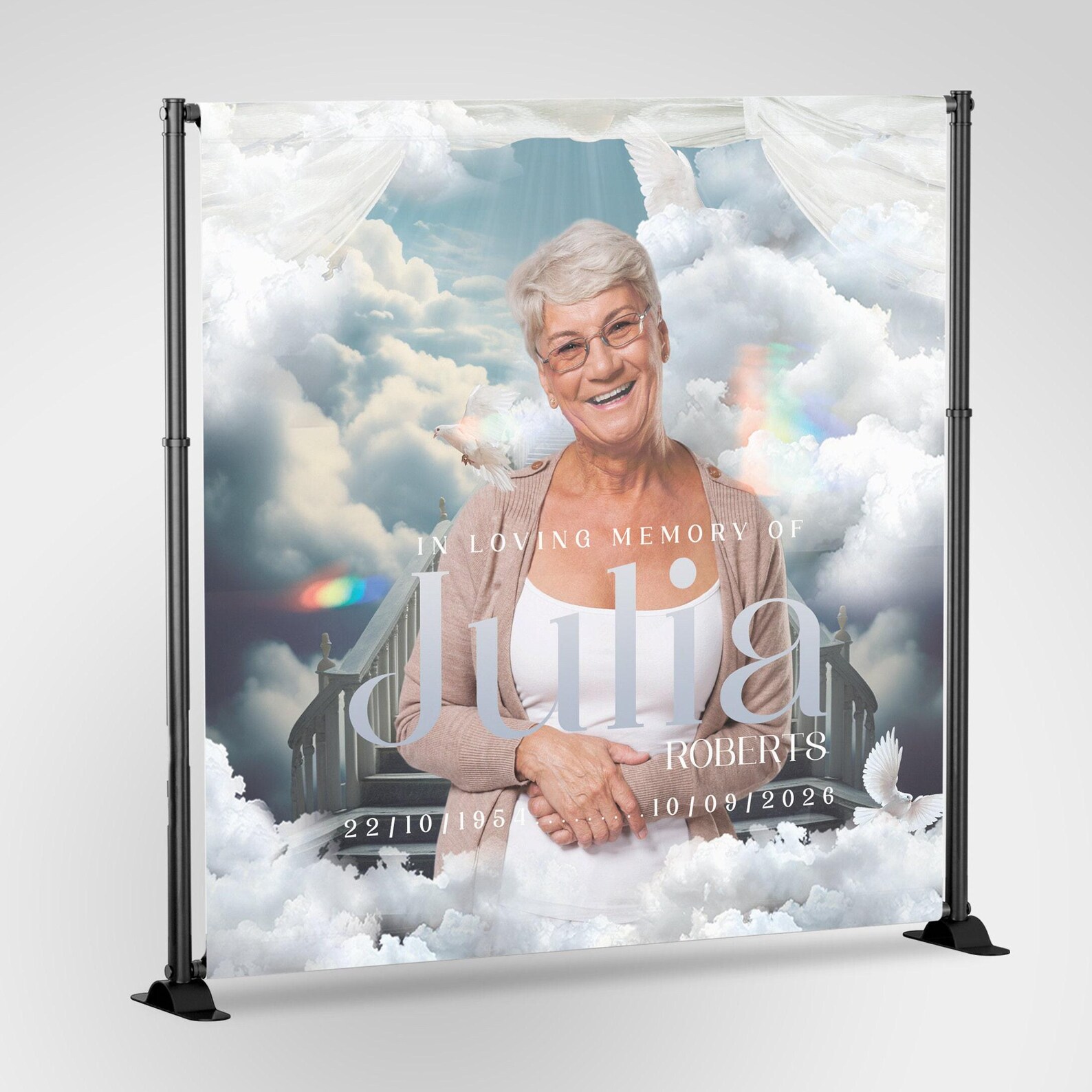 Memorial Backdrop, in Loving Memory Banner, Repass Backdrop, Funeral ...