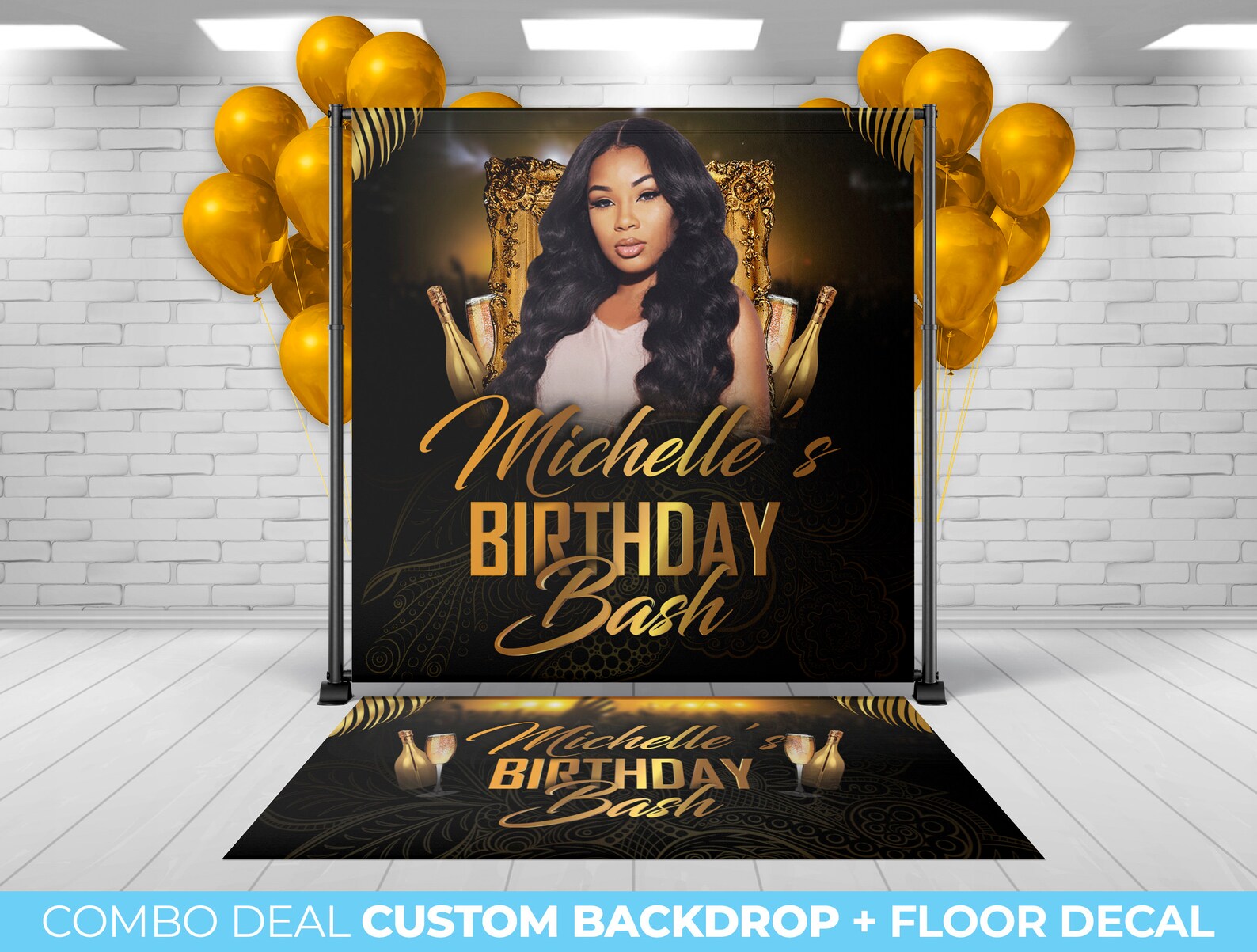 BACKDROP FLOOR DECAL Custom Backdrop and Matching Floor - Etsy