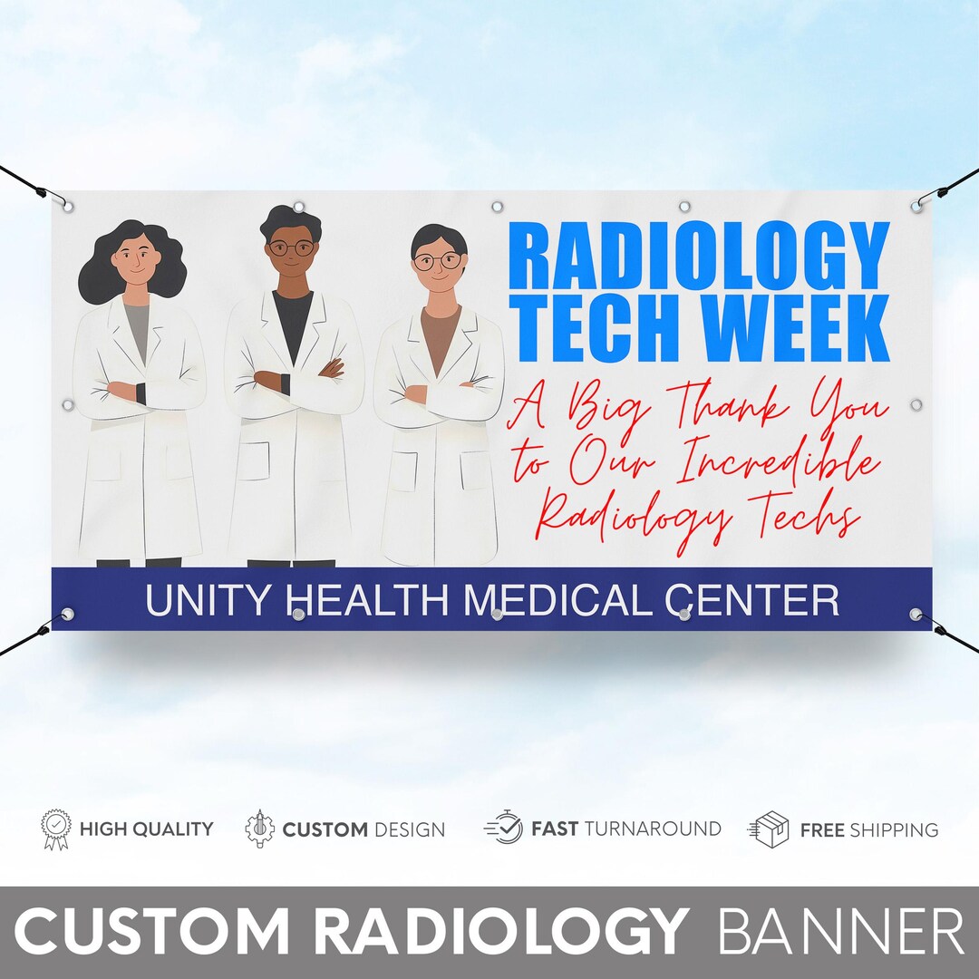 Radiology Tech Week Custom Banner, RAD Tech Week Sign, Medical Decor ...