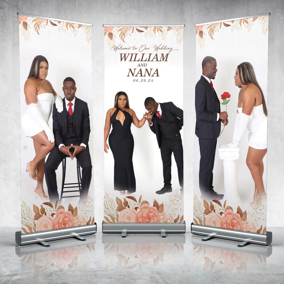 COMBO BANNER SET, 3 Retractable Banners, Custom Banners, Birthday ...