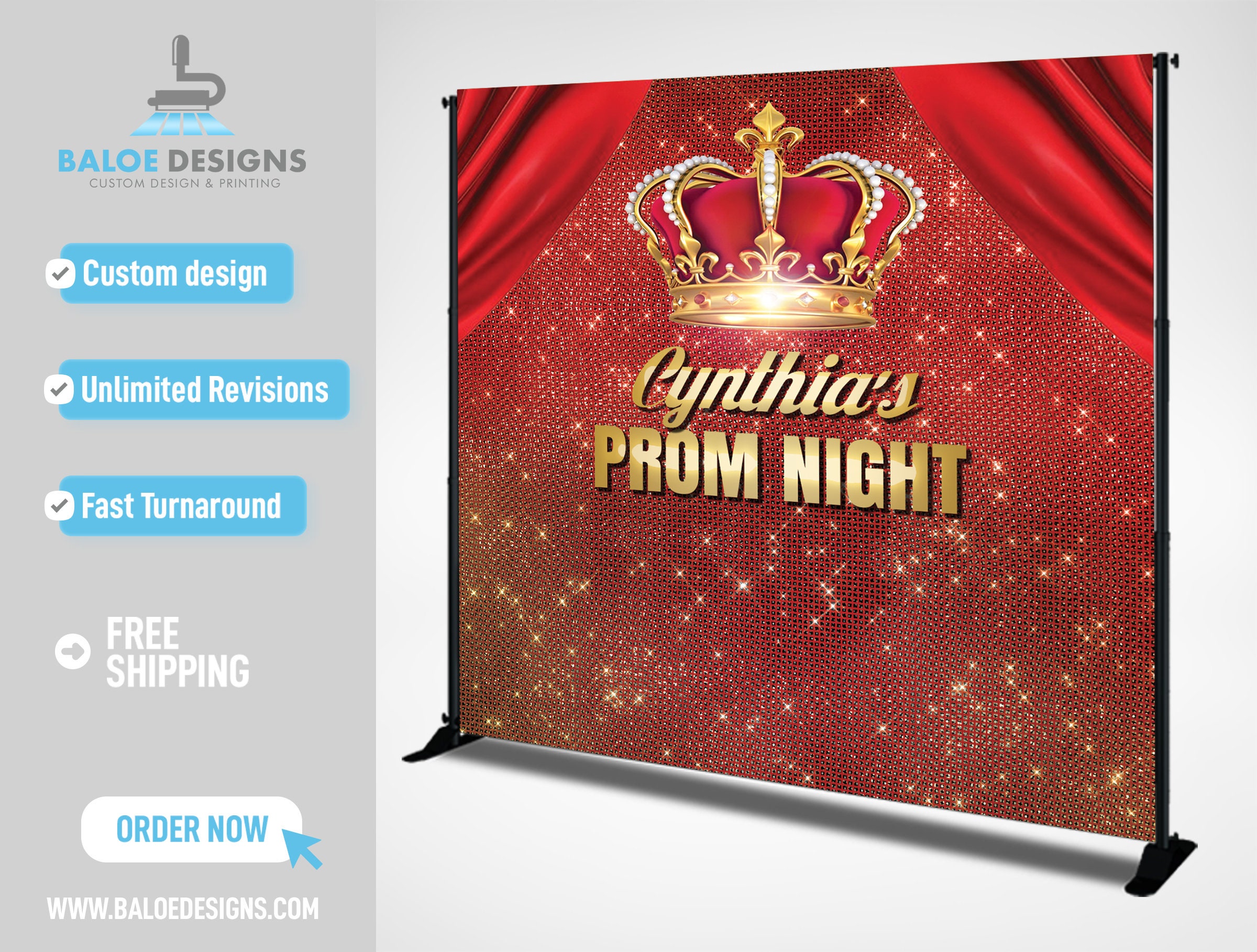 Prom Night Graduation Prom Backdrop Photo Prom Send off | Etsy
