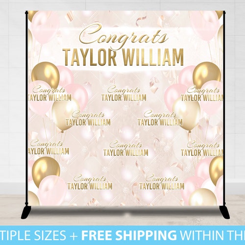 Graduation Backdrop Sparkle Background Step and Repeat Grad - Etsy