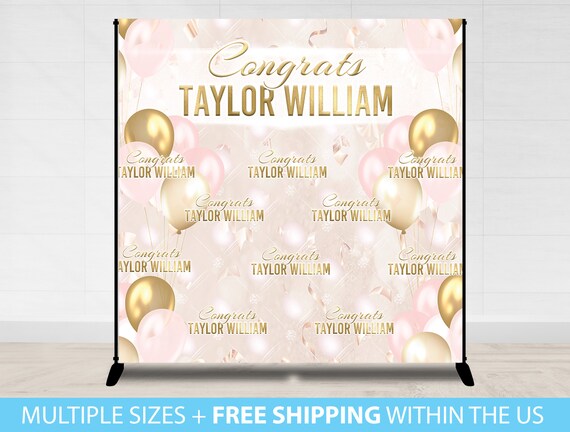 Graduation Backdrop Banner Graduation Step and Repeat | Etsy