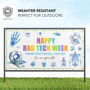 Radiology Tech Week Custom Banner, RAD Tech Week Sign, Medical Decor ...
