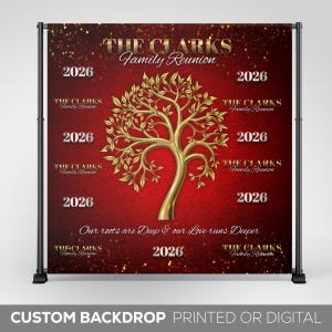 Family Reunion Backdrop, Custom Family Tree Backdrop Banner ...