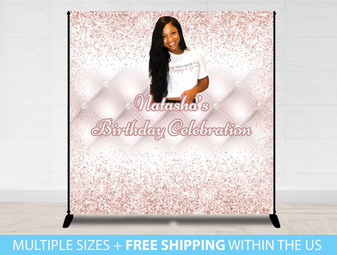 Birthday Backdrop, Birthday Step Repeat, Photo Picture Party Backdrop ...
