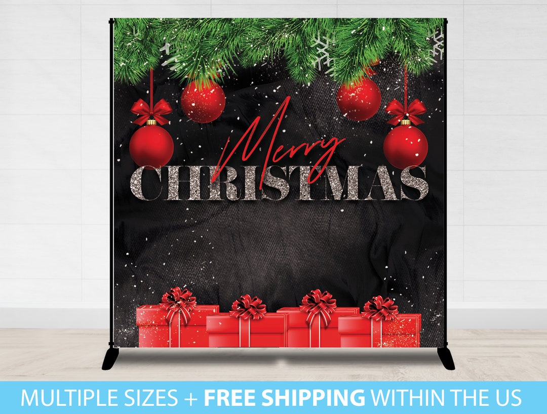 Christmas Party Backdrop Christmas Step and Repeat Merry Christmas ...