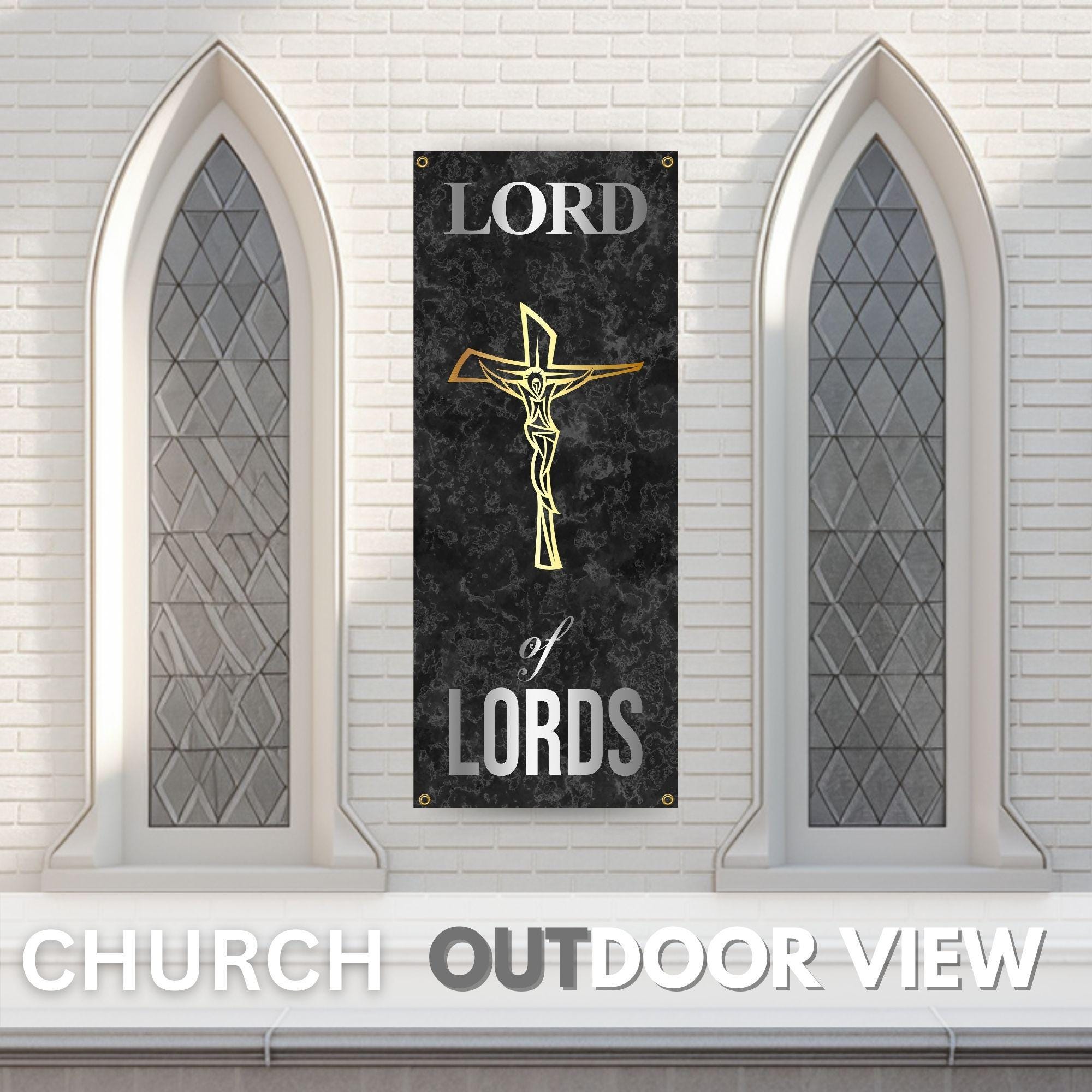 Set of 4 Church Banners, Sanctuary Banners, Mission Worship, Church ...