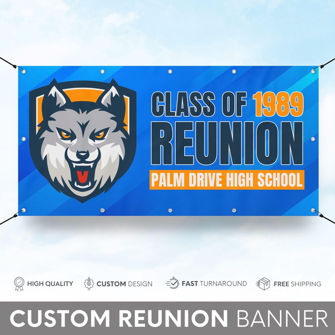 School Reunion Banner, Custom Welcome Banner, Class of Banner, Reunion ...