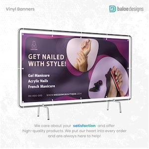 Custom Nail Art Banner, Nail Salon Outdoor Advertising Banner Sign ...