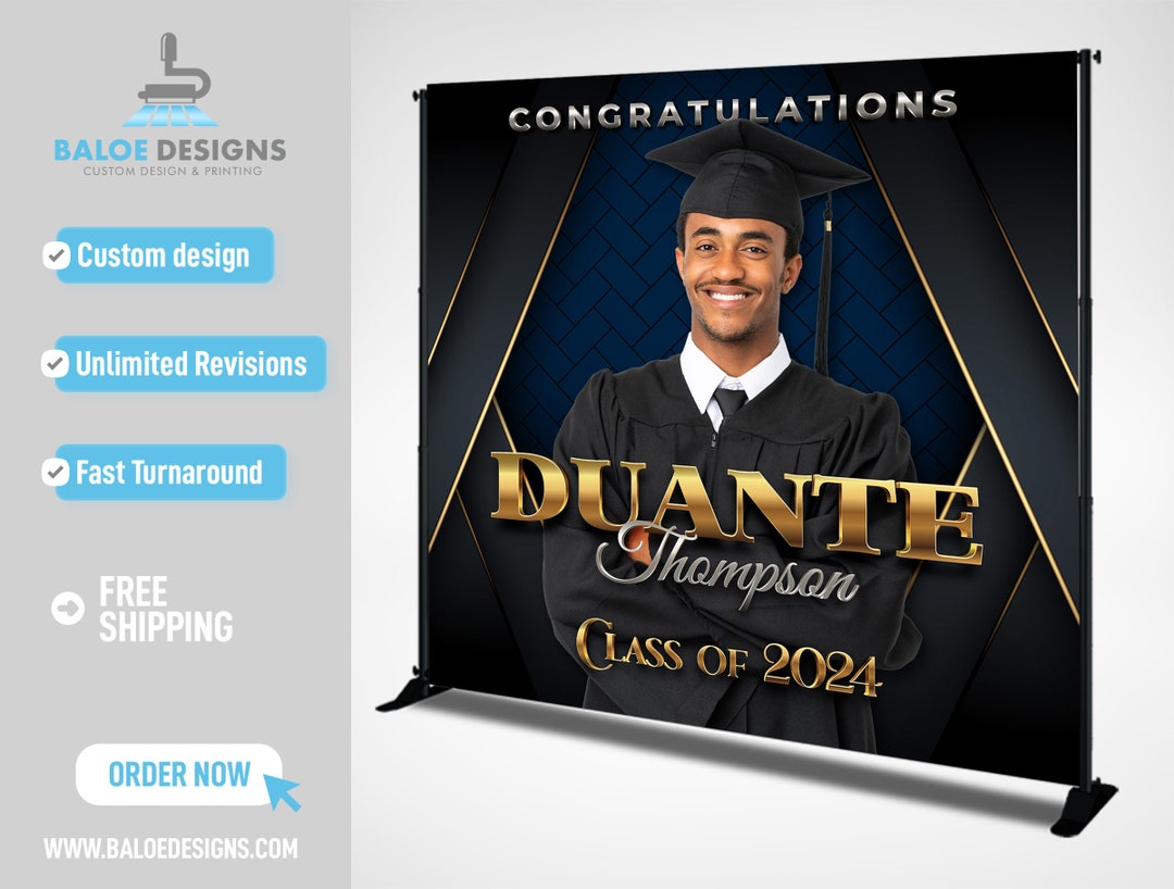 Graduation Backdrop Banner, Graduation Step and Repeat Class of 2022 ...