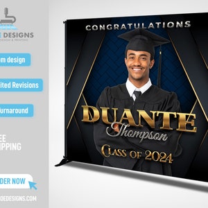 Graduation Backdrop Banner, Graduation Step and Repeat Class of 2022 ...