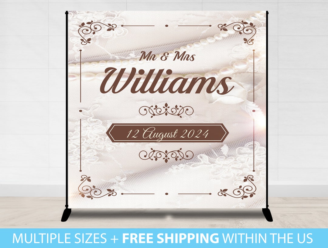 Wedding Backdrop Banner Wedding Step and Repeat Wedding - Etsy