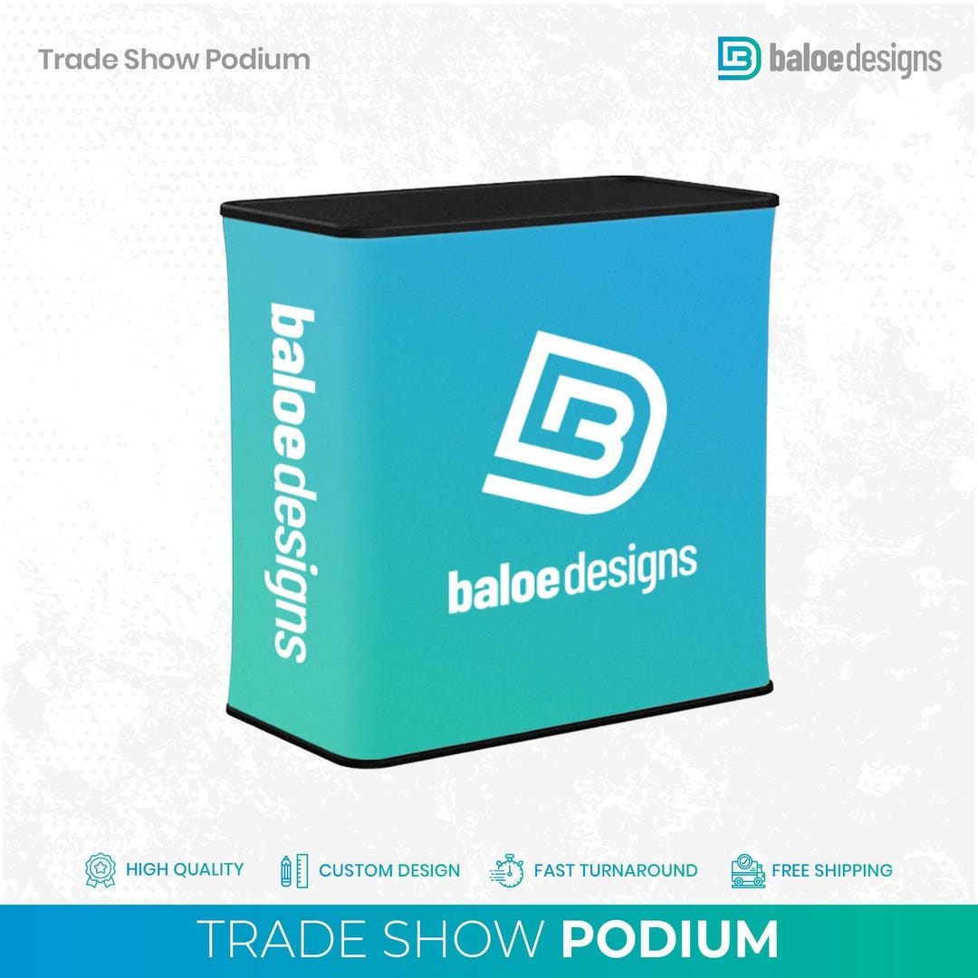Custom Tension Fabric Podium, Trade Show Podium, Hard Case Podium ...