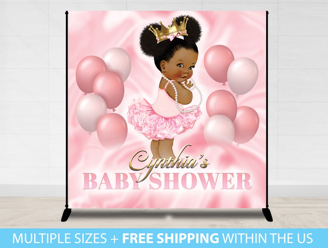 Princess Baby Shower Backdrop, Baby Shower Banner, Princess Baby Shower ...