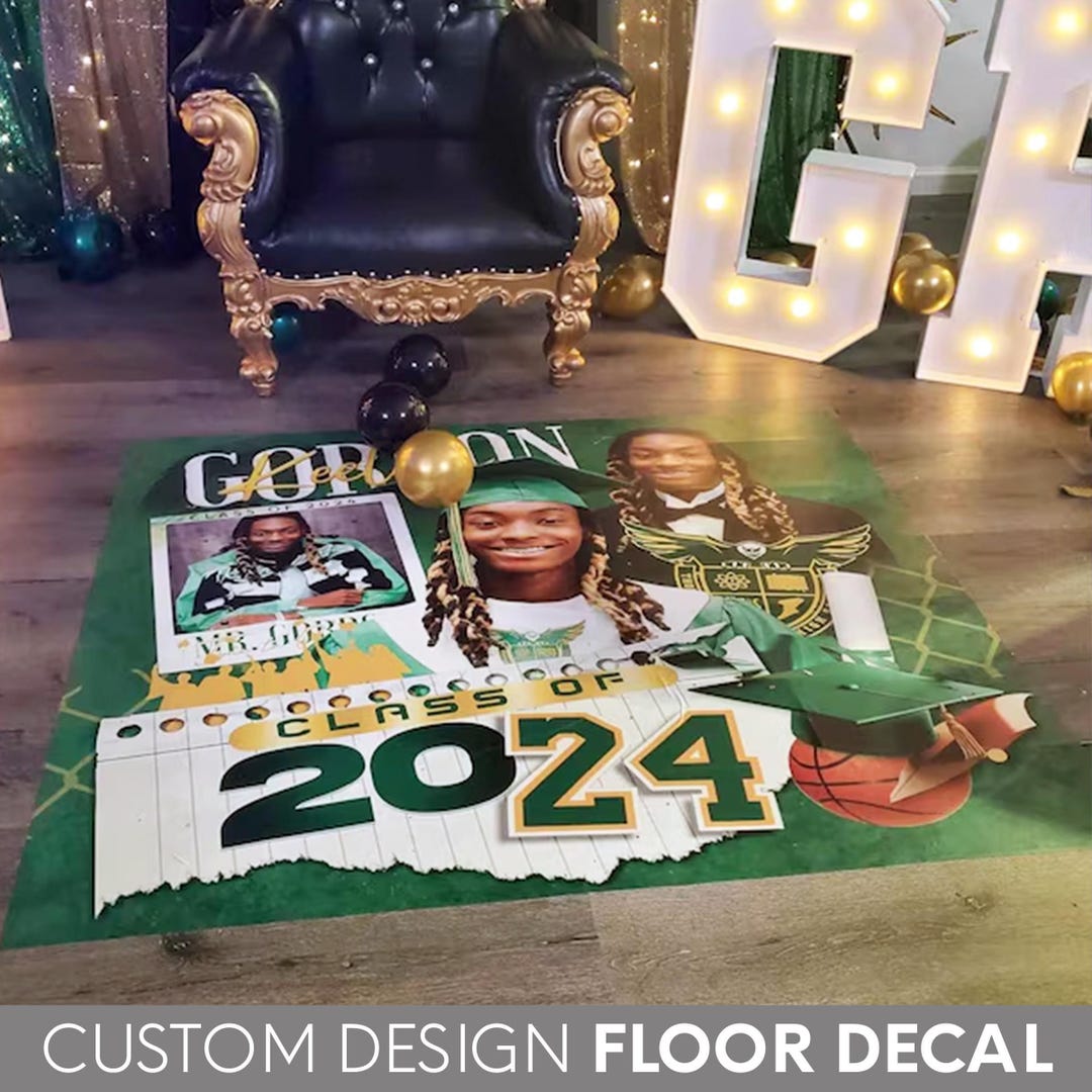Custom Floor Decal, Adhesive Custom Printed Floor Banner, Birthday ...