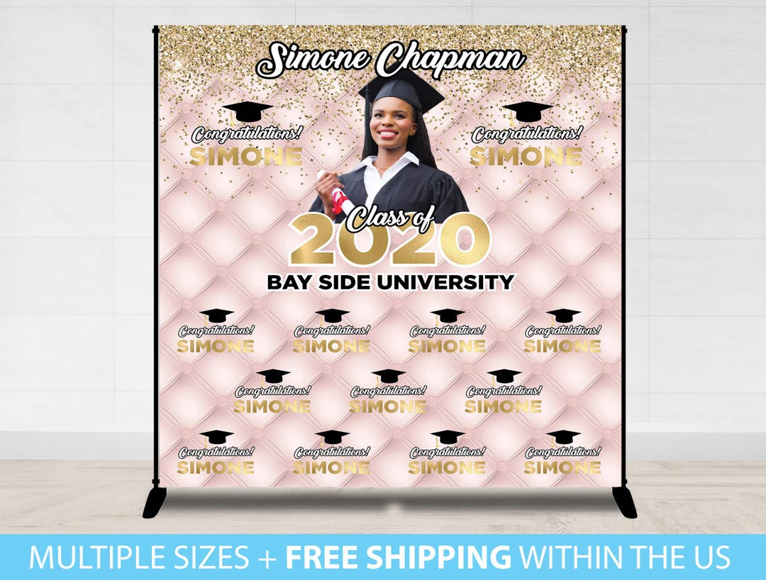 Graduation Backdrop Banner, Graduation Step and Repeat ,class of 2020 ...