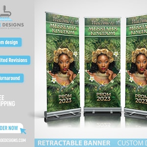 Prom Banner, Prom Sign, Retractable Banner, Custom Roll up Banner Stand ...
