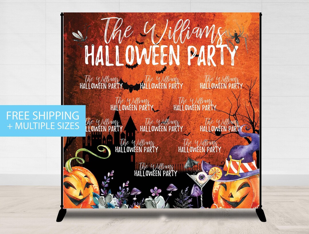 Halloween Party Backdrop, Step and Repeat, Halloween Backdrop Banner ...