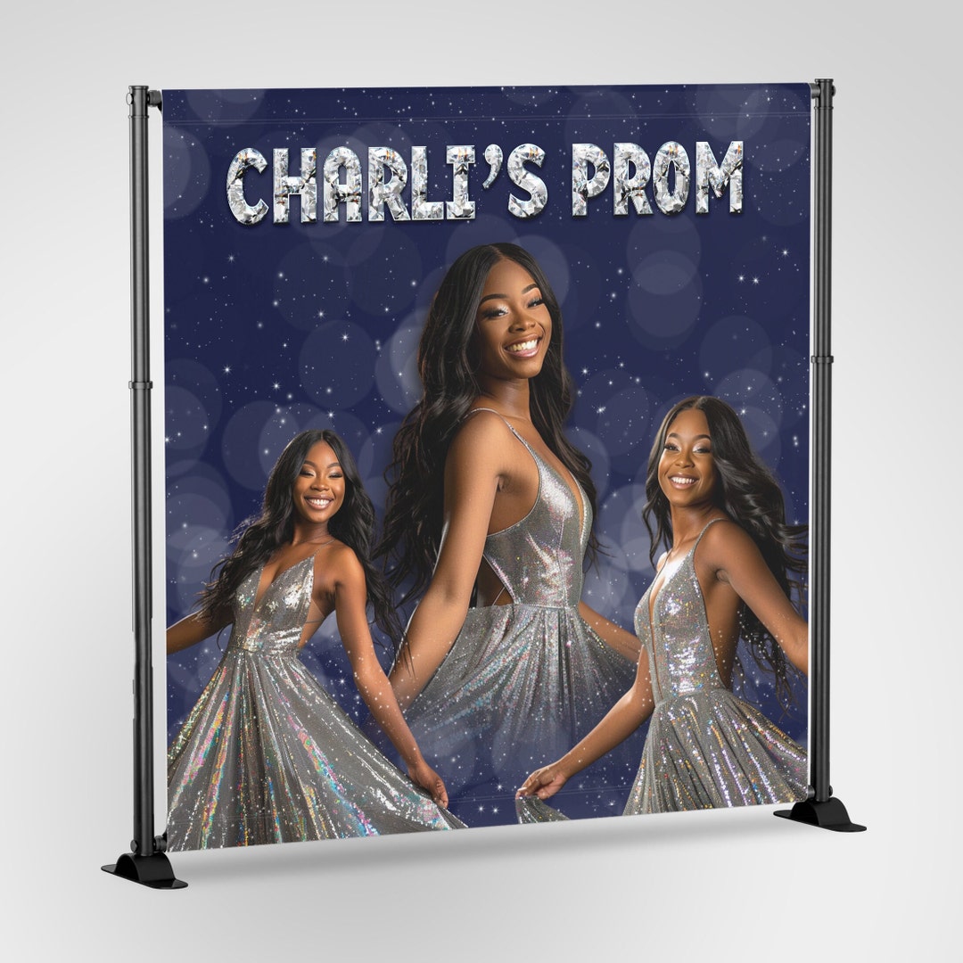 Prom Backdrop, Custom Prom Party Send off Backdrop Banner, Personalized ...