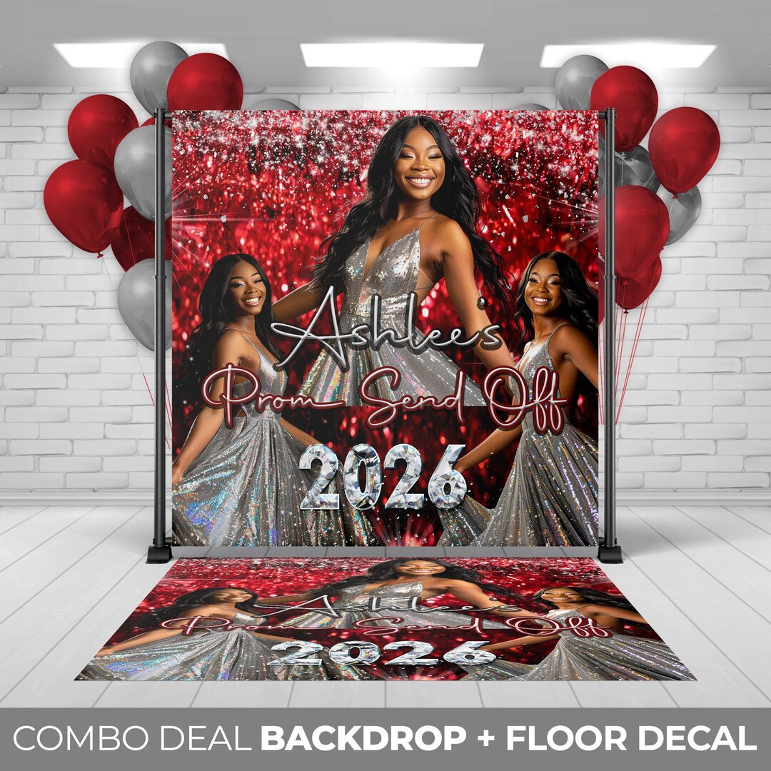 Backdrop + Floor Decal, Prom Send Off, Prom Night Party Decor ...