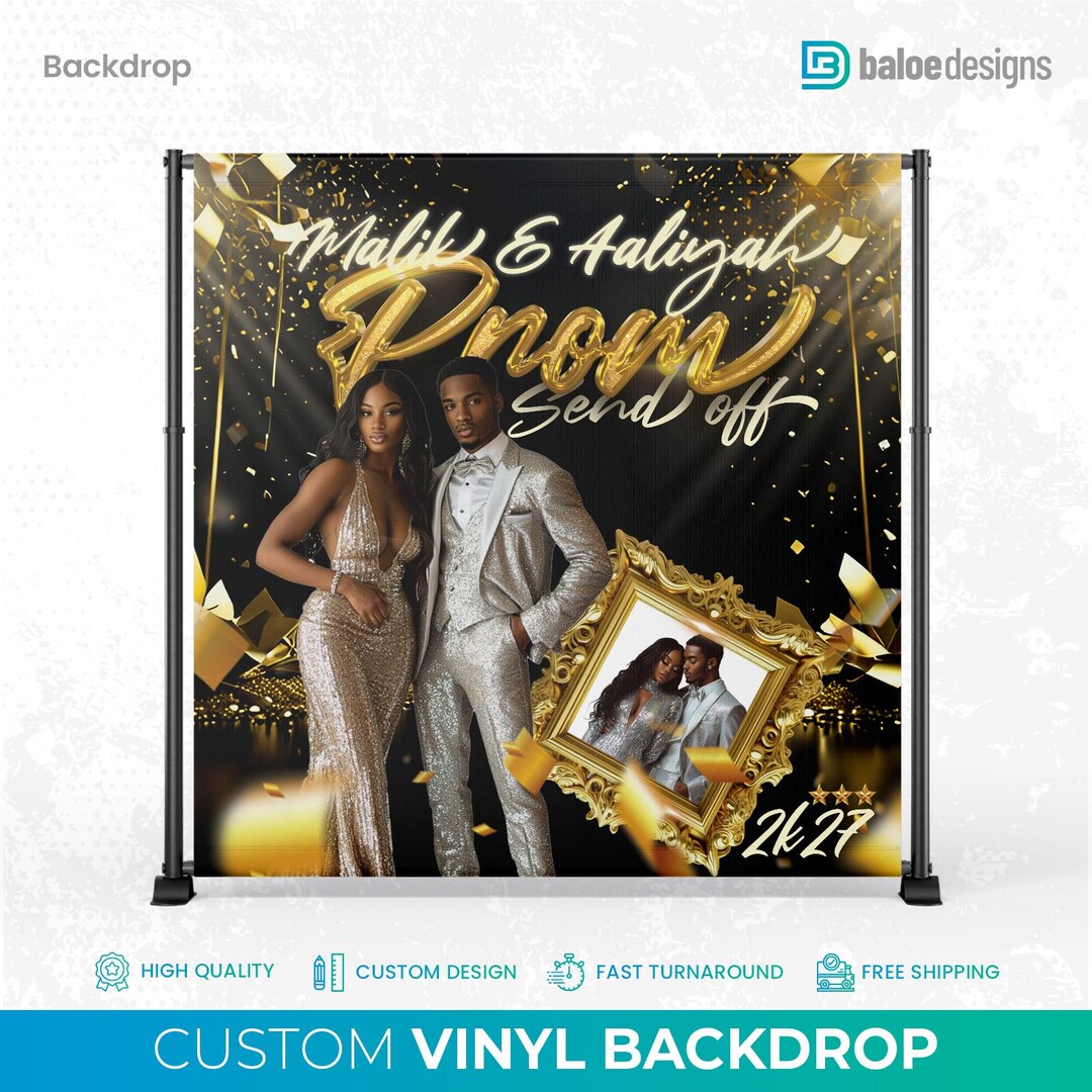 Prom Send off Backdrop, Custom Prom Backdrop, Personalized Party Decor ...