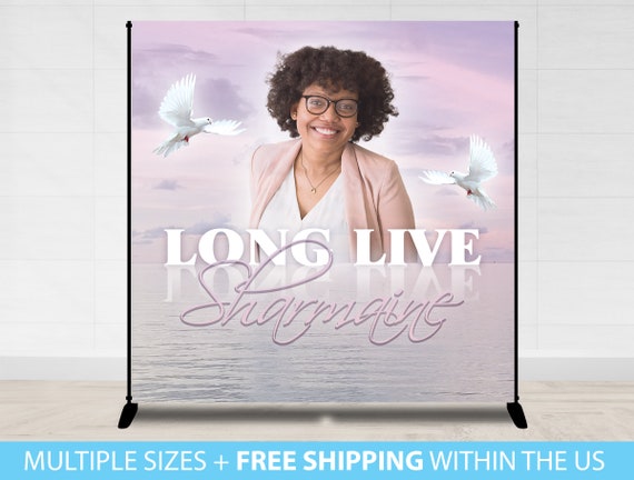 Memorial Backdrop Long Live Banner Heavenly Birthday Backdrop - Etsy