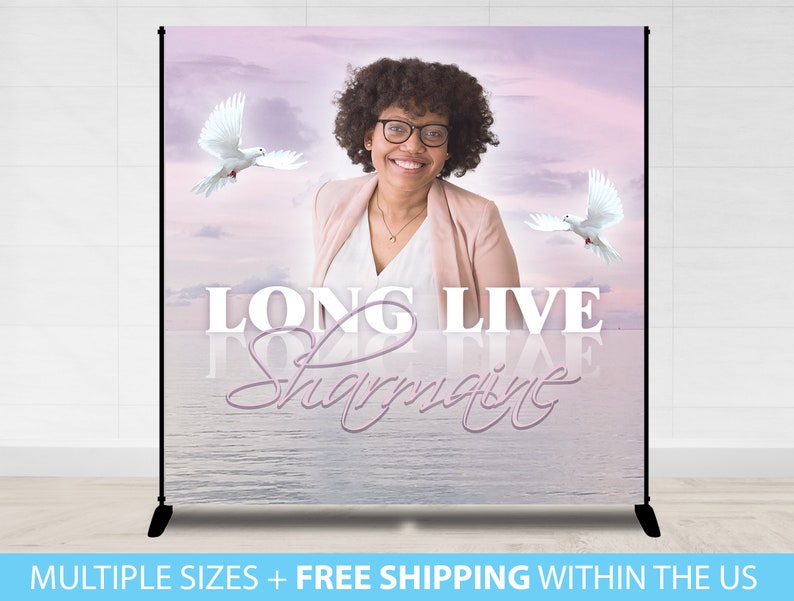 Memorial Backdrop Long Live Banner Heavenly Birthday Backdrop - Etsy