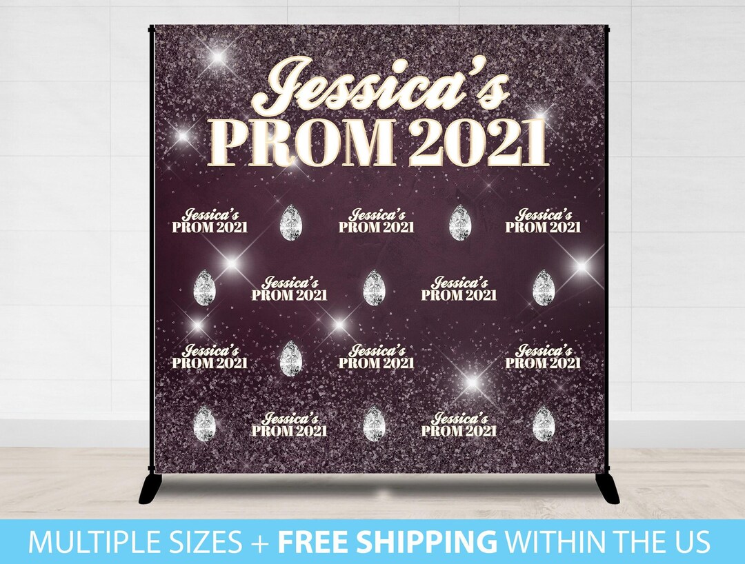 Prom Backdrop Banner, Senior Prom Step and Repeat, Graduation Party ...