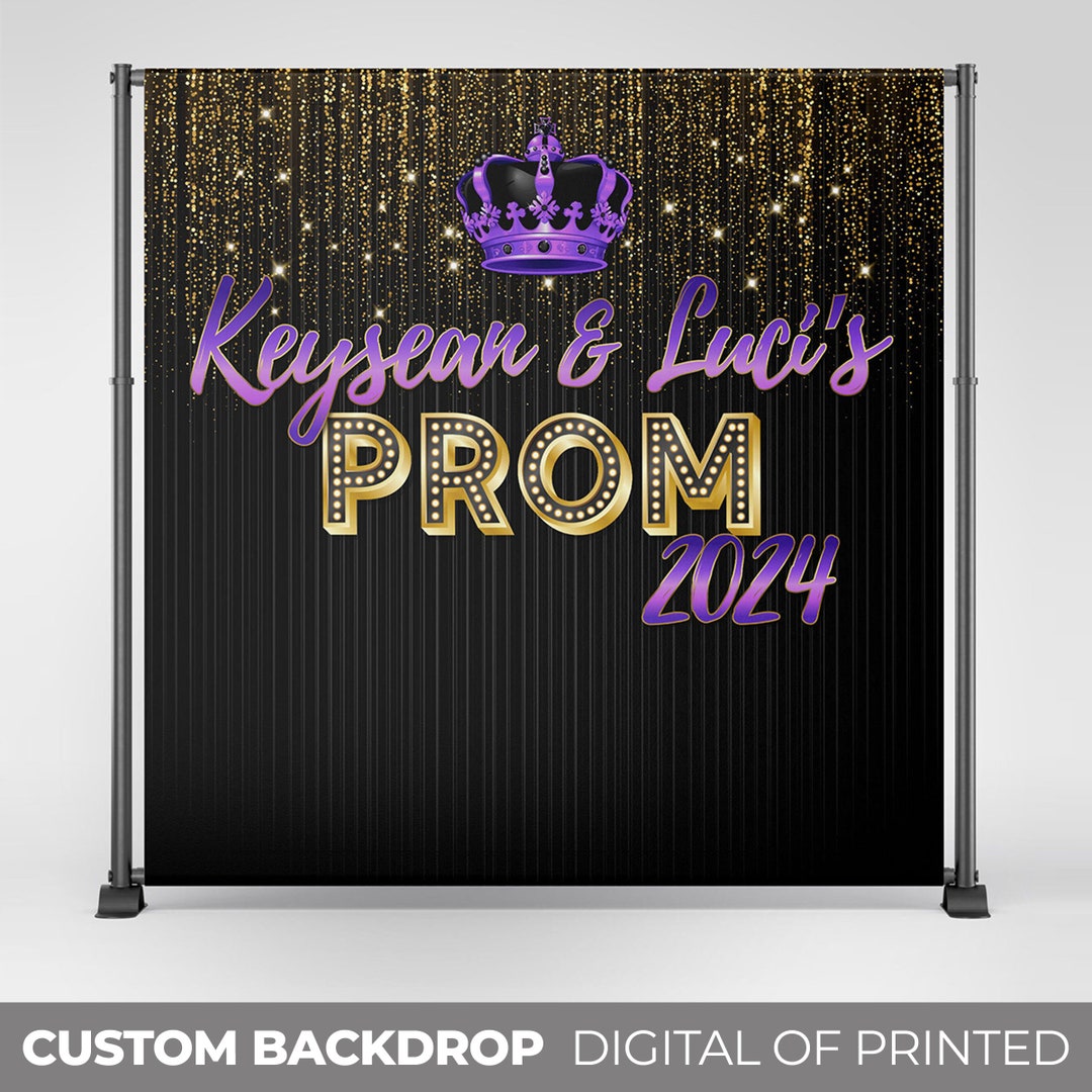 Prom Backdrop, Custom Backdrop Banner, Personalized Prom Party ...