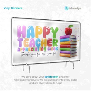 Teacher Appreciation Week Vinyl Banner, Thank You Teachers Decor ...