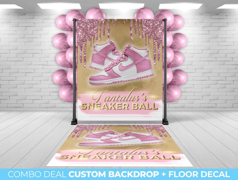 BACKDROP FLOOR DECAL Custom Sneaker Ball Backdrop and - Etsy