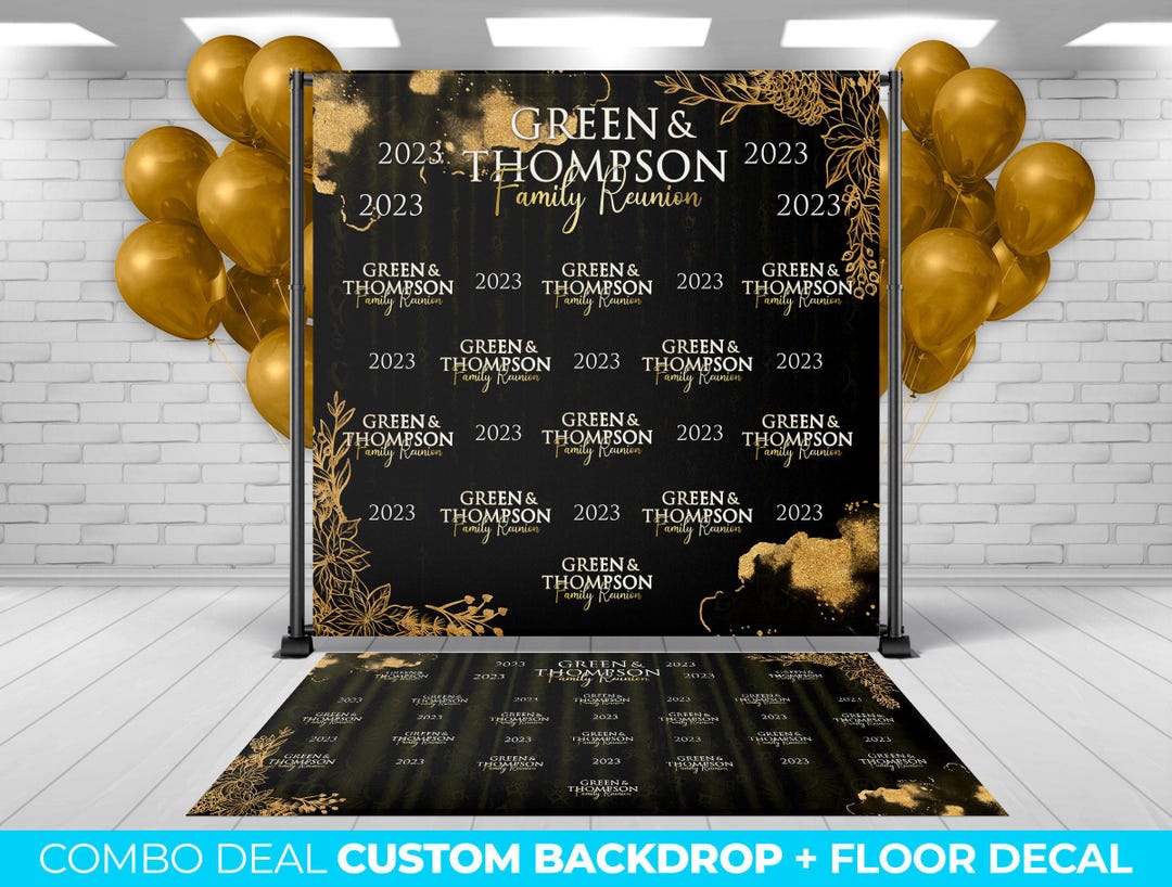 BACKDROP + FLOOR DECAL, Family Reunion Backdrop and Floor Decal, Family ...