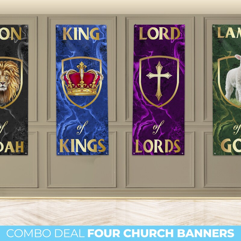 Church Banner Set of 4 - Etsy