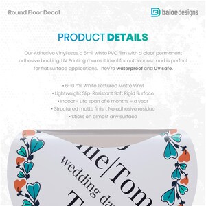 ROUND Circle Floor Decals, Round Floor Decal, Circular Printed Floor ...