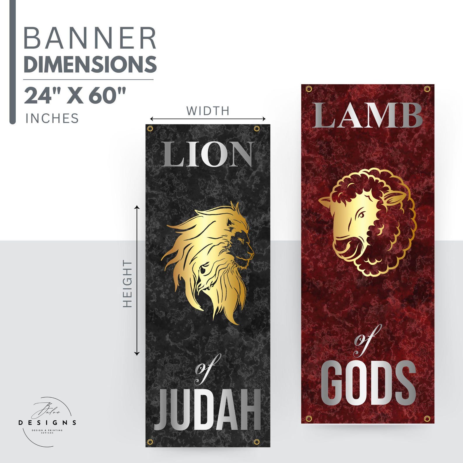 Set of 4 Church Banners, Sanctuary Banners, Mission Worship, Church ...